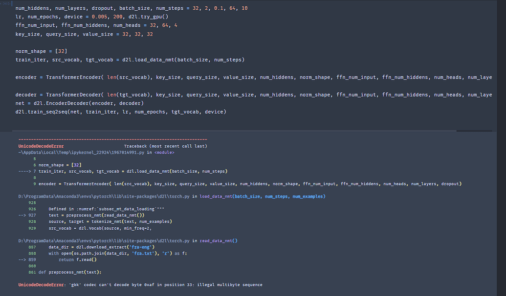Transformer - pytorch - D2L Discussion
