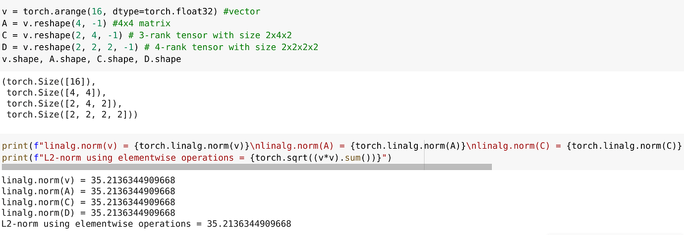 Linear Algebra - pytorch - D2L Discussion